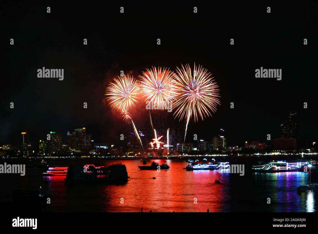 Pattaya city thailand fire work hi-res stock photography and images - Alamy