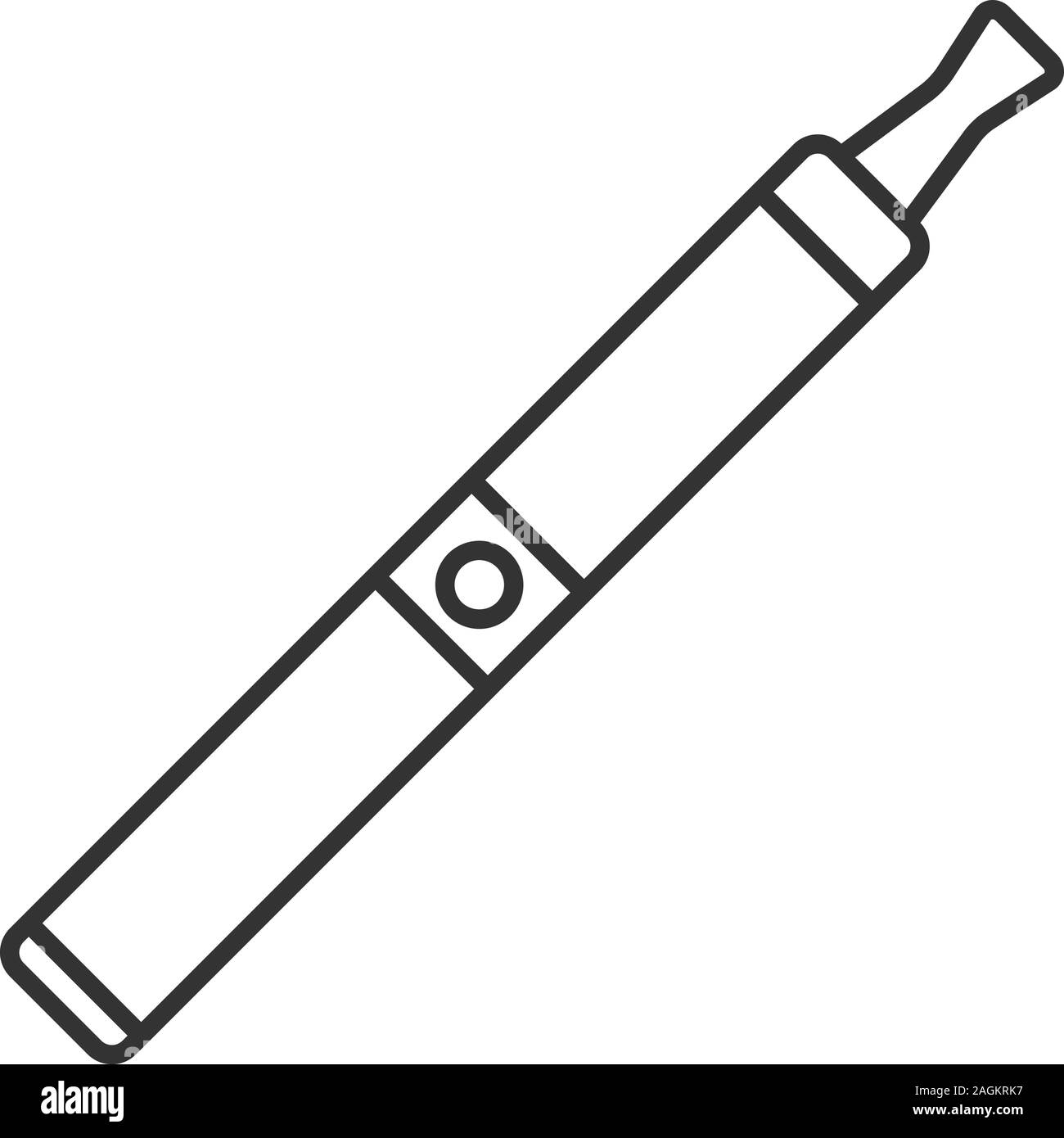 E-cigarette linear icon. Thin line illustration. Vape pen. Electronic ...