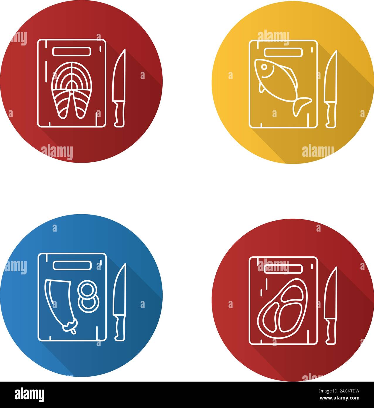 Food cutting linear icons hi-res stock photography and images - Alamy