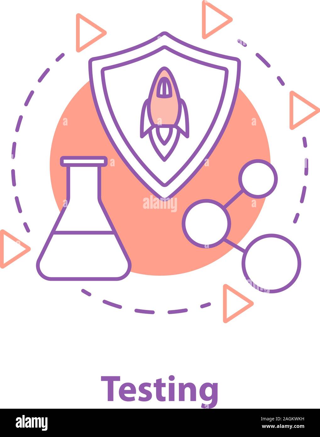 Product testing concept icon. Checking process idea thin line ...