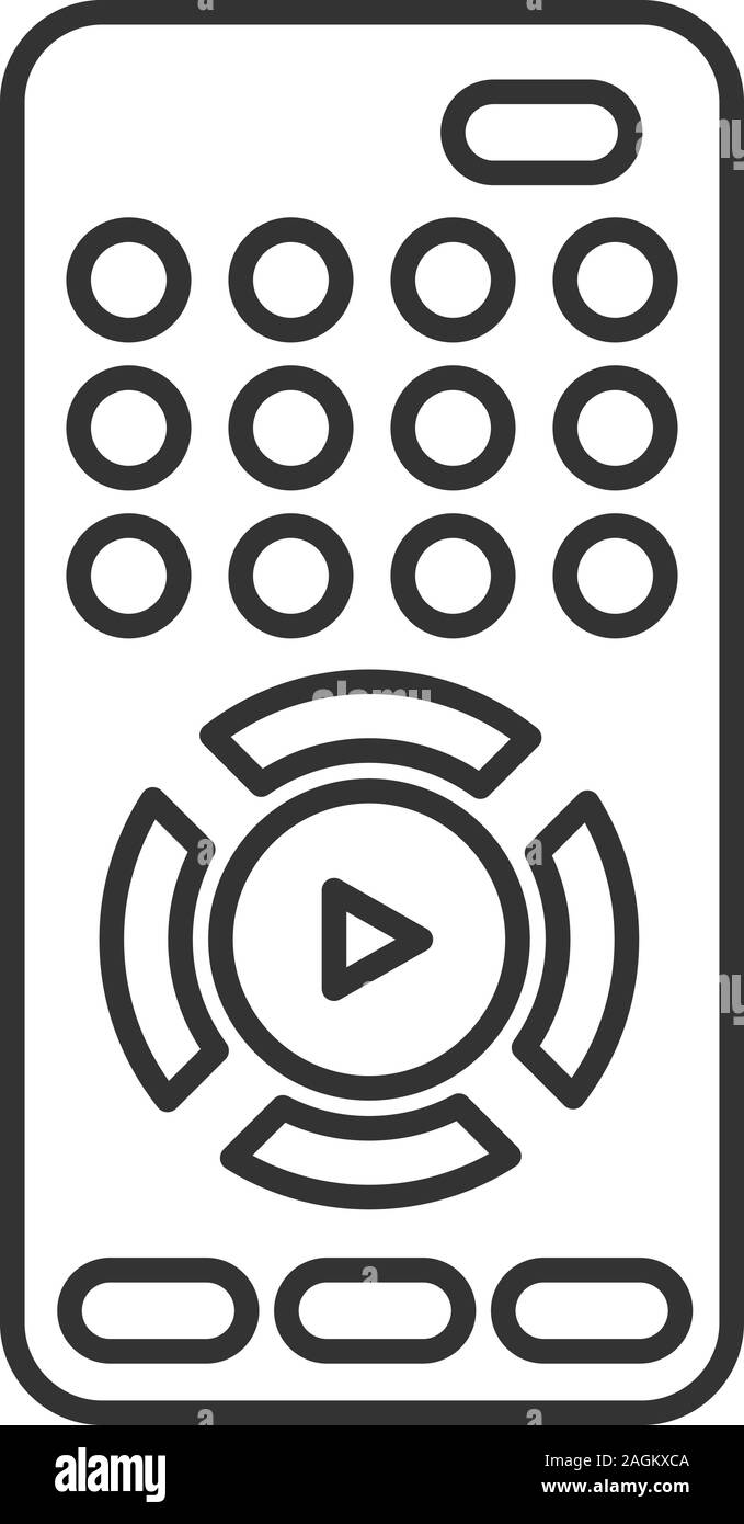 Tv Remote Control Linear Icon Thin Line Illustration Contour Symbol