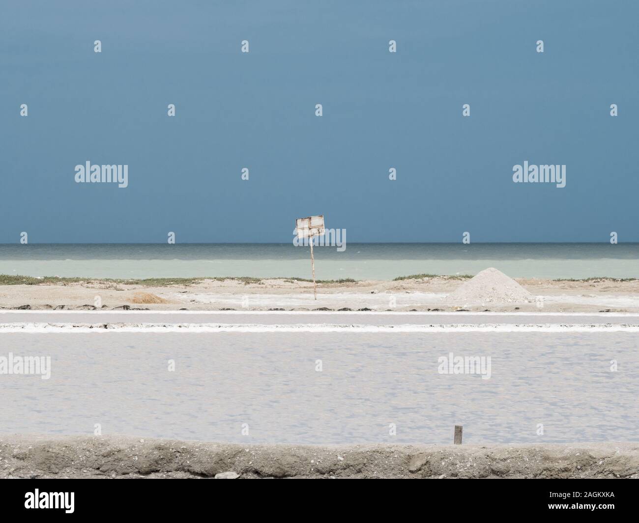 Landscape of Manaure salt mines in La Guajira, Colombia Stock Photo - Alamy