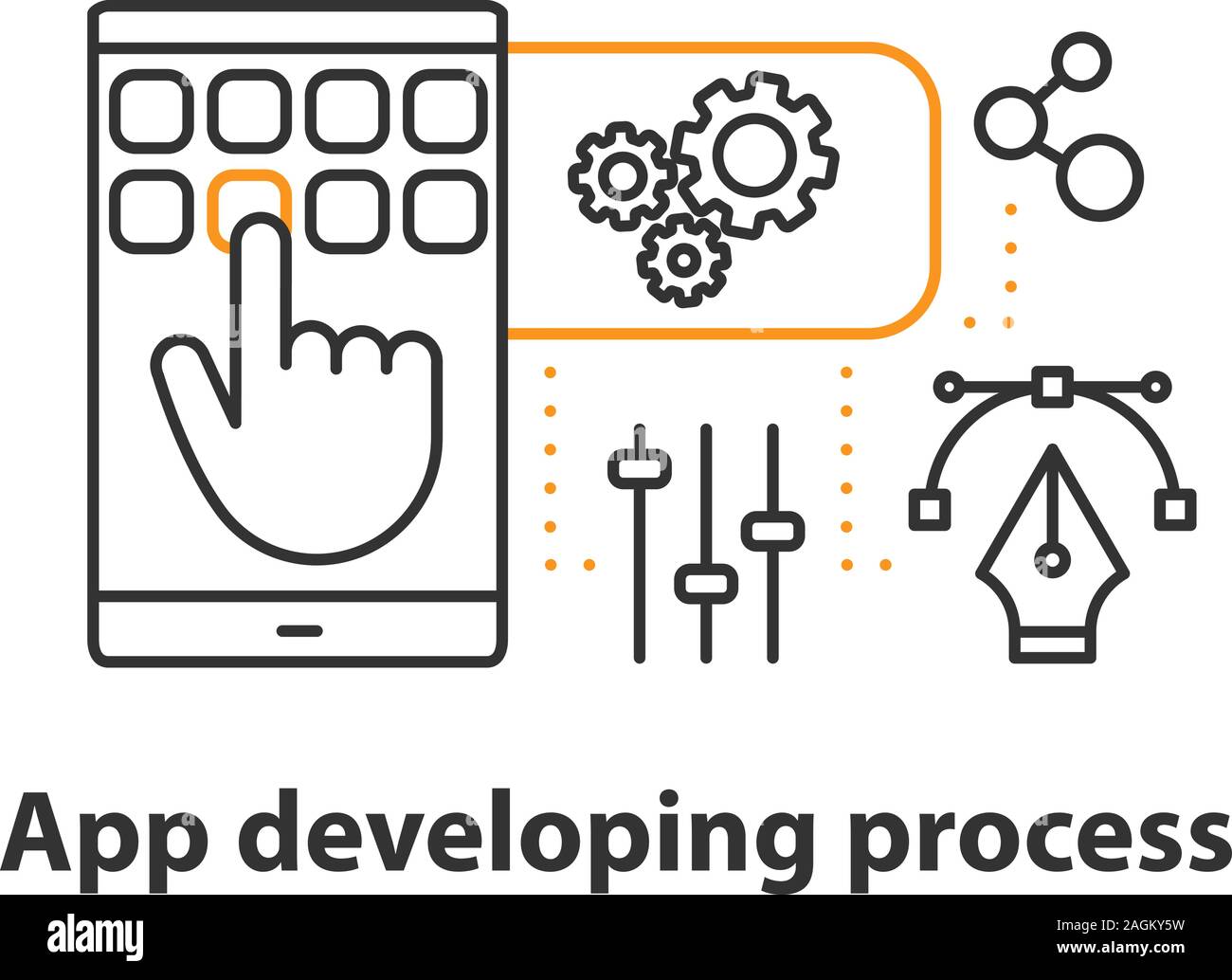 App Development Process Concept Icon Product Creation Testing And