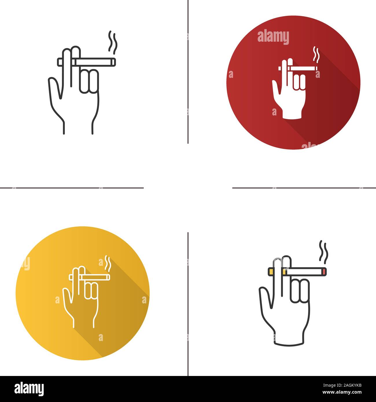 Hand cigarette shadow Stock Vector Images - Alamy