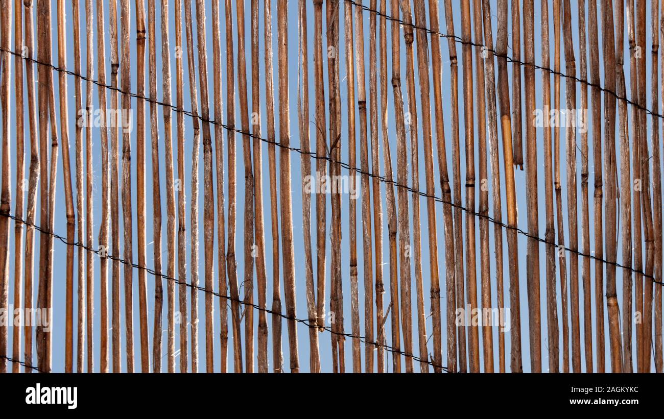 Straw shade roof vertical stripes texture background Stock Photo - Alamy