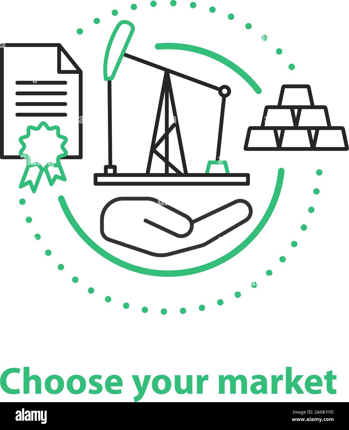 Choosing market segment concept icon. Business strategy idea thin line ...