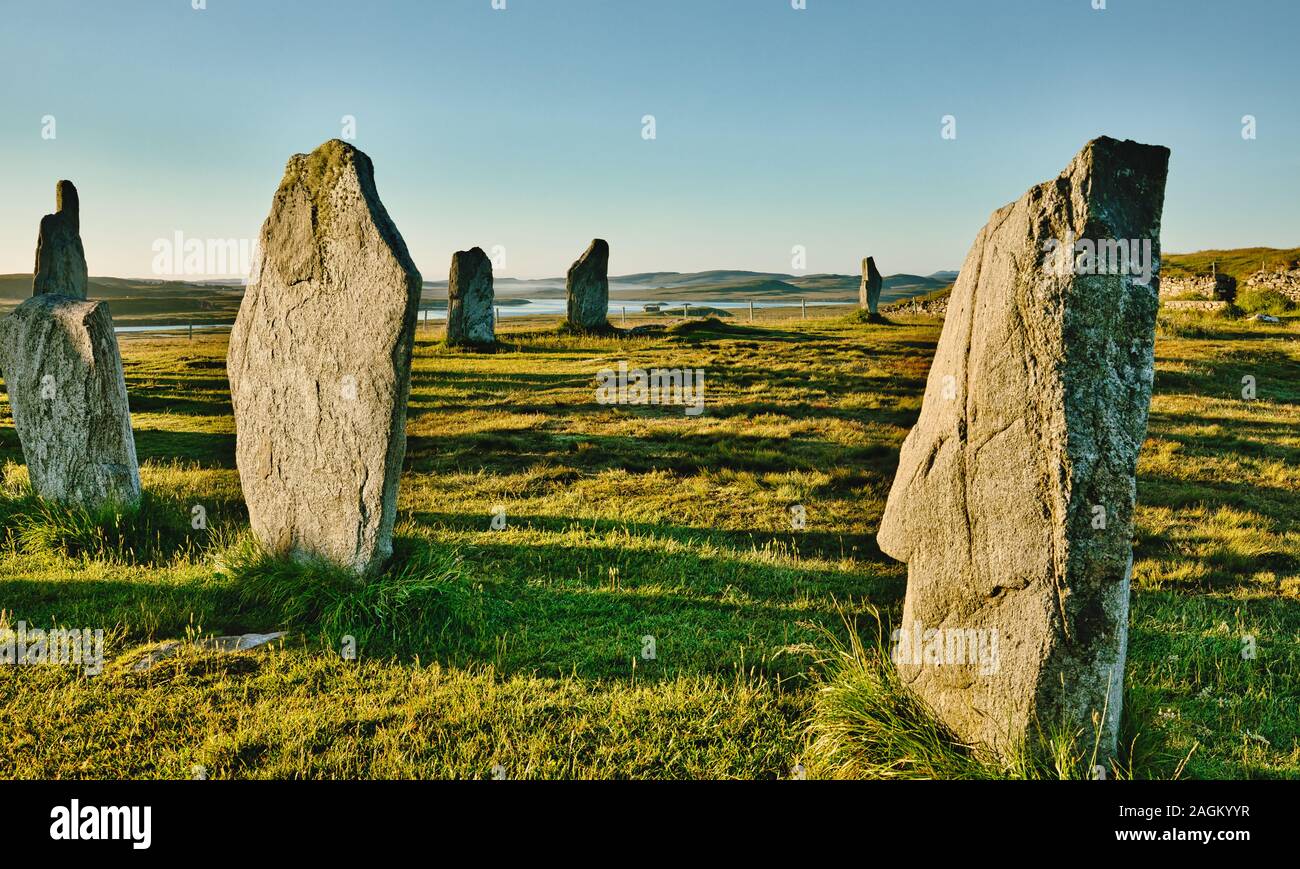Callanish 1 standing stones Neolithic stone circle, Callanish, isle of ...
