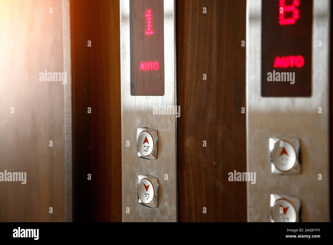 Elevator Buttons Up High Resolution Stock Photography and Images - Alamy