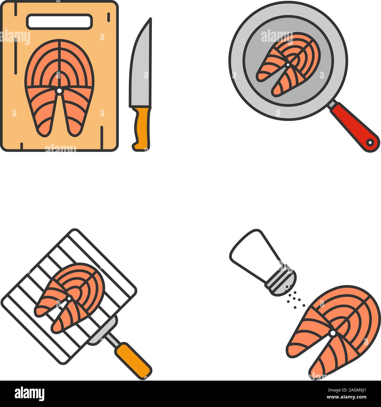 Salting fish Stock Vector Images - Alamy
