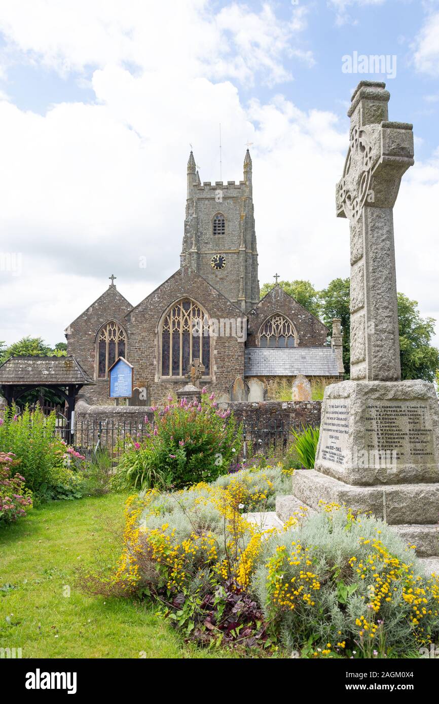St Mary Magdalene Church and war memorial, New Street, Chulmleigh ...