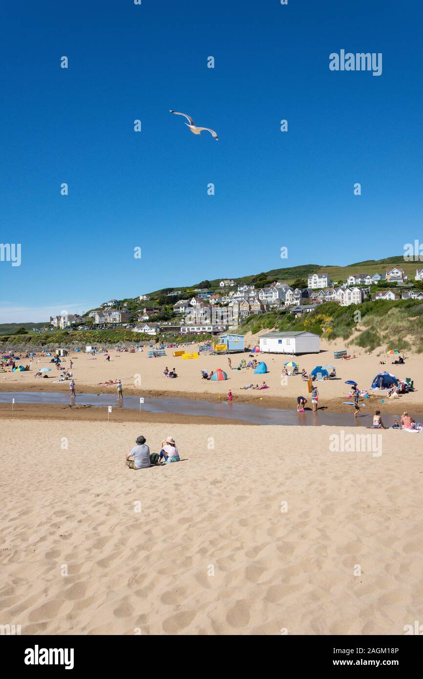 Woolacombe Sands Beach, Woolacombe, Devon, England, United Kingdom ...