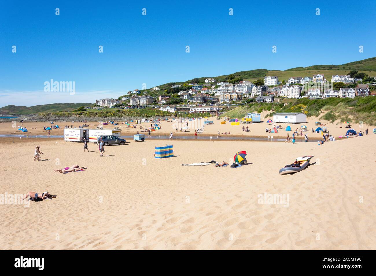 Woolacombe Sands Beach, Woolacombe, Devon, England, United Kingdom ...
