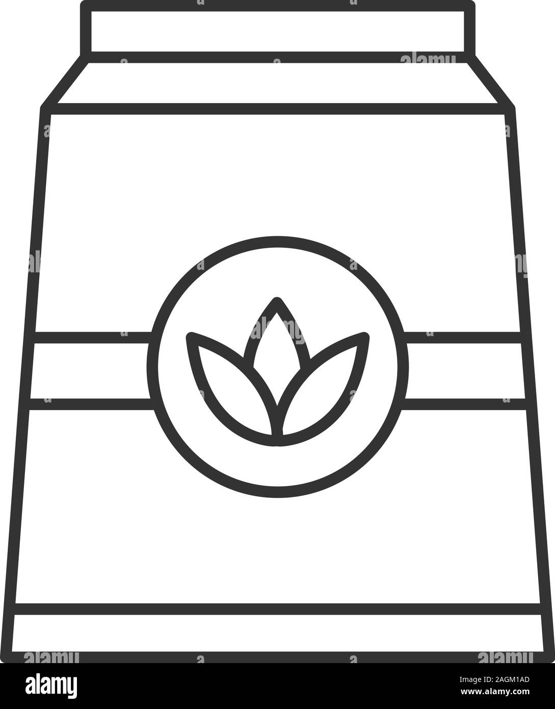 Tea paper package linear icon. Thin line illustration. Contour symbol ...