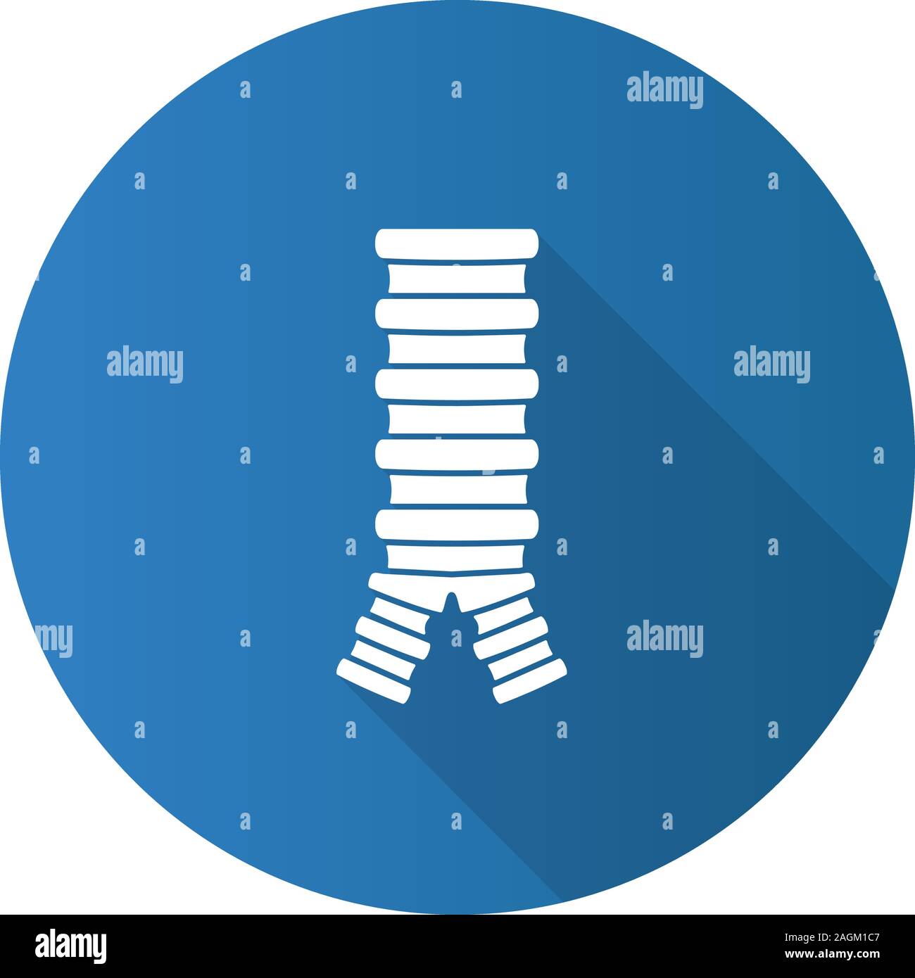 Trachea flat design long shadow glyph icon. Windpipe. Vector silhouette ...