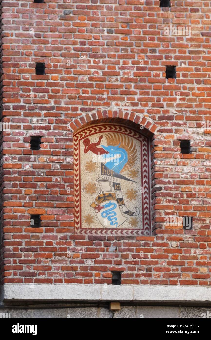 Coat of arms of the House of Visconti in Sforza Castle, Milan, Lombardy ...