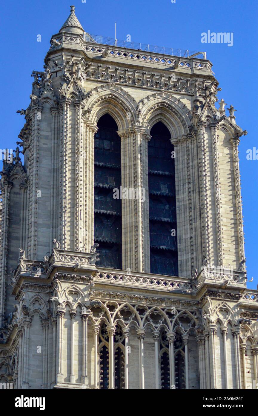 Notre Dame Cathedral - Bell Tower Before Fire Stock Photo - Alamy