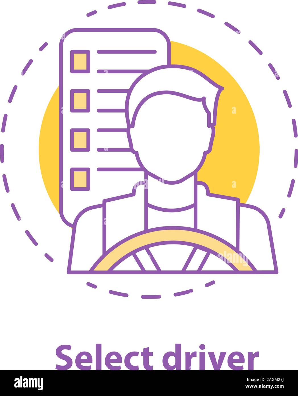 Drivers choosing concept icon. Carpooling idea thin line illustration ...