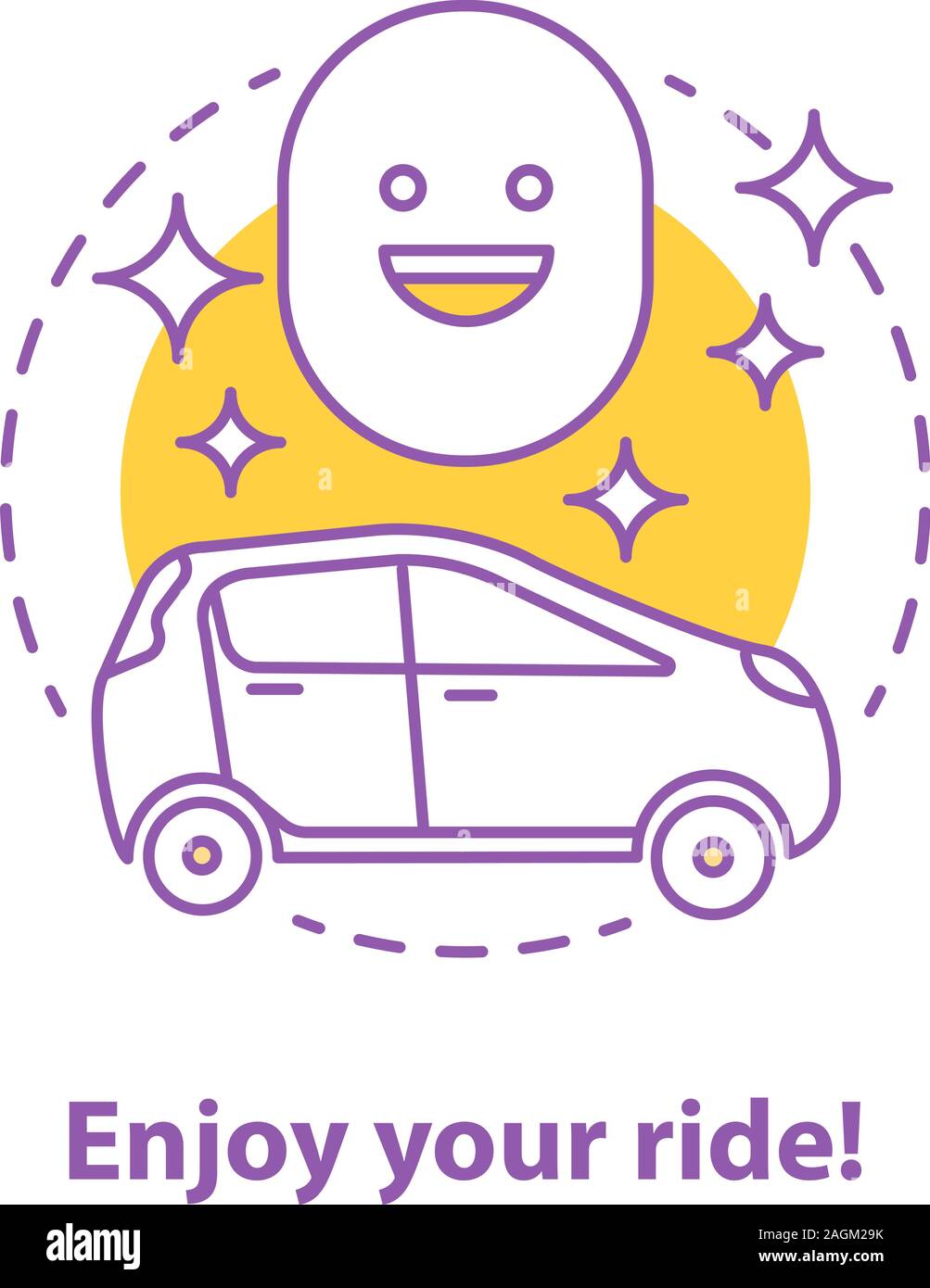 Carpooling concept icon. Successful ride sharing idea thin line ...