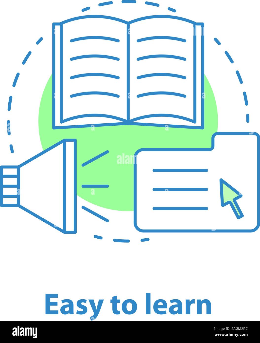 Information sources concept icon. Easy to learn idea thin line ...