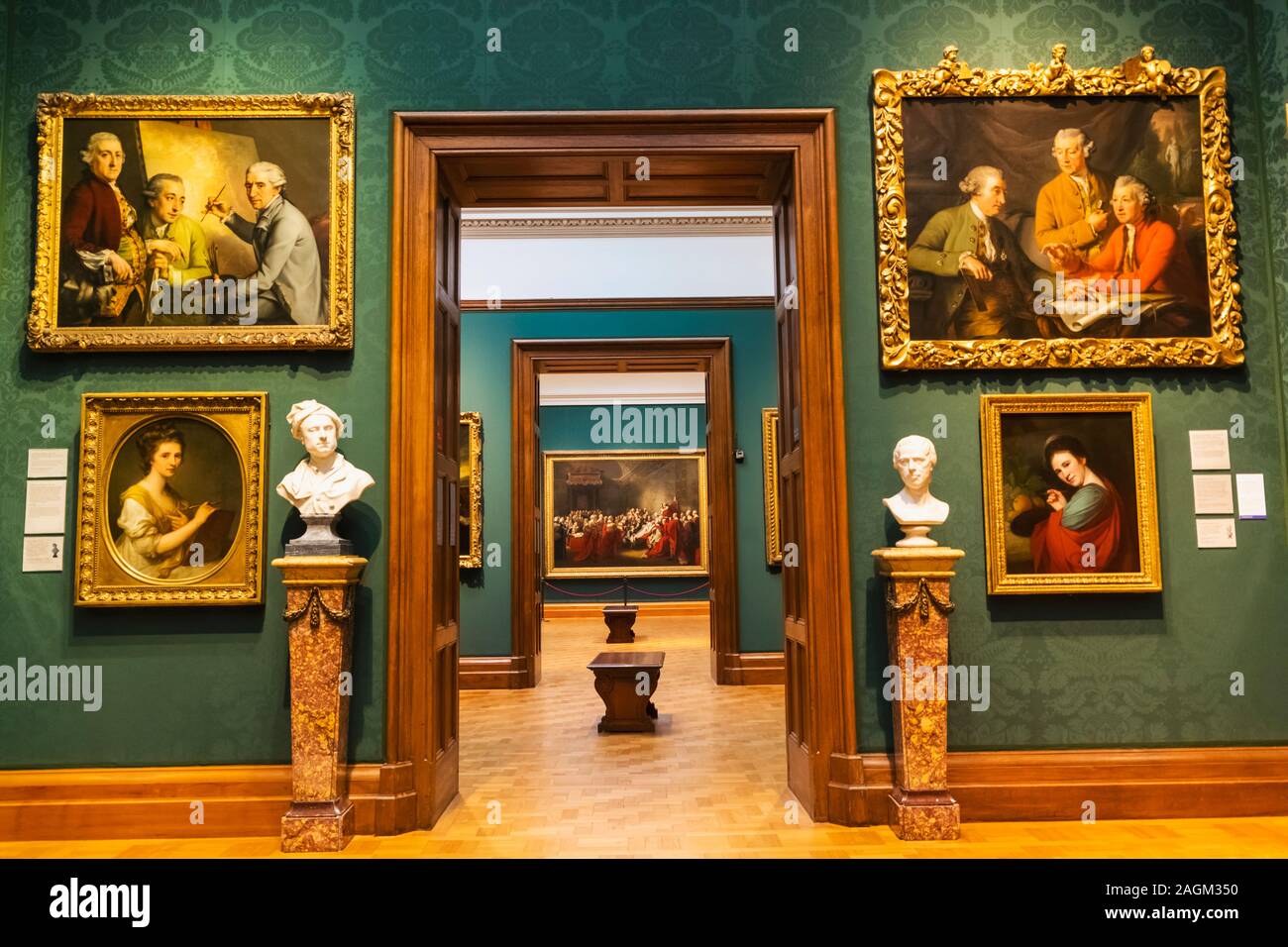 England, London, Trafalgar Square, National Portrait Gallery, Interior ...