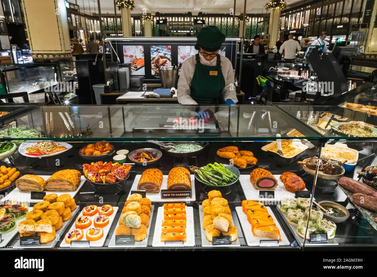 England, London, Knightsbridge, Harrods Department Store, The Food Hall ...