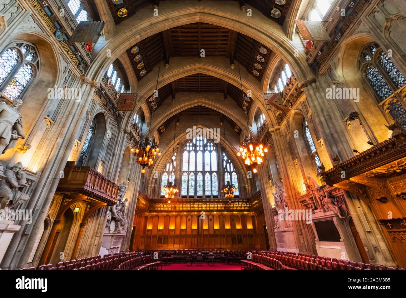 England, London, City of London, The Guildhall, Interior View Stock ...
