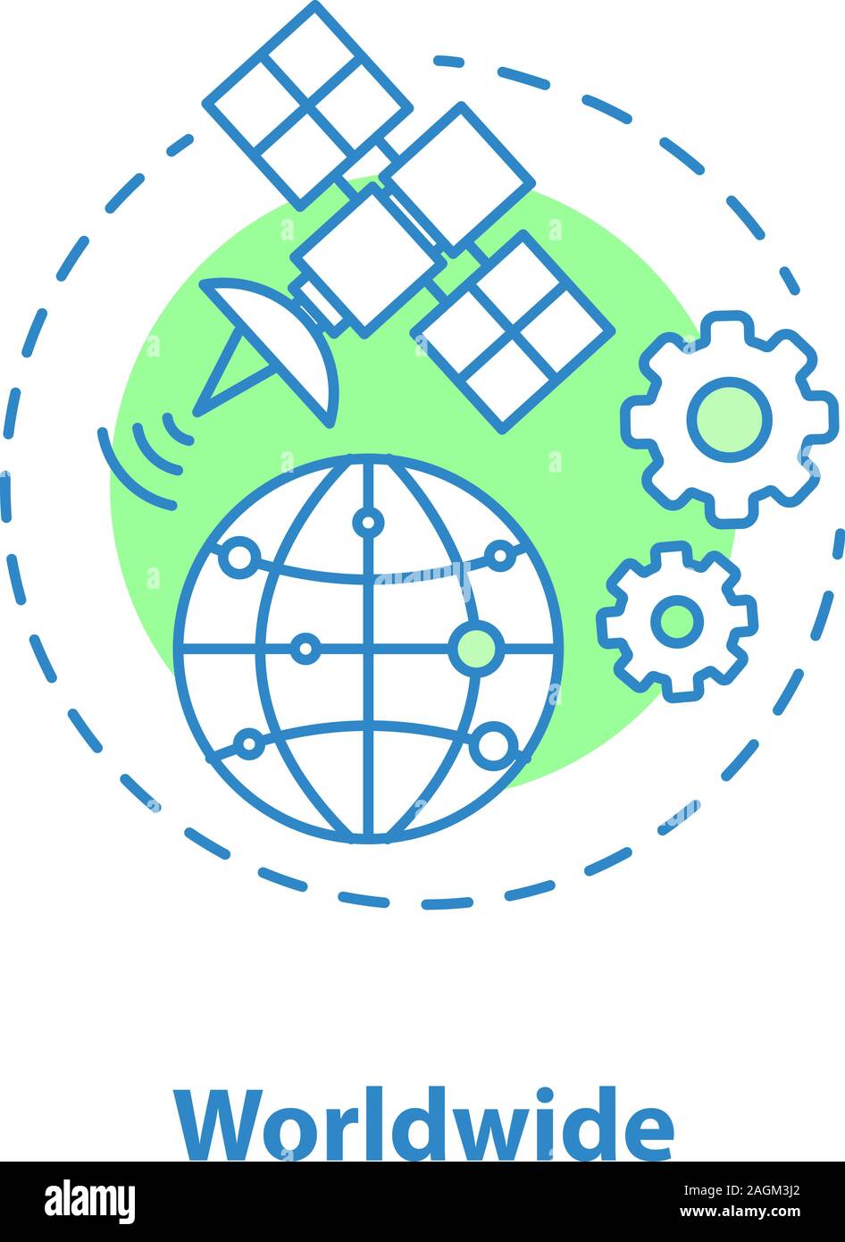 Worldwide access concept icon. WWW idea thin line illustration. Vector ...