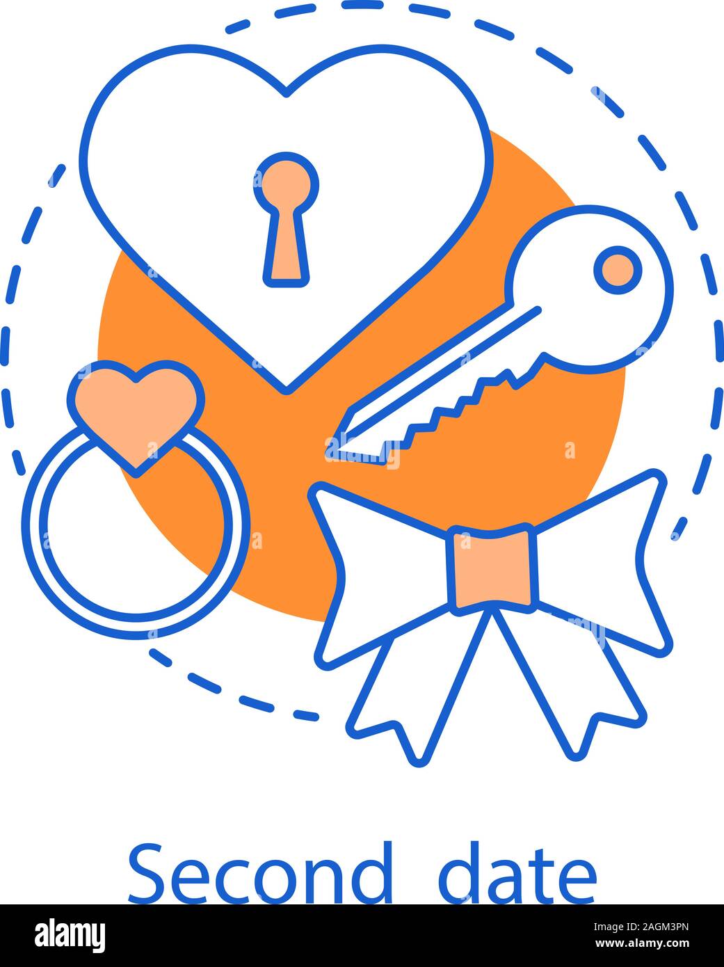 Second date concept icon. Serious relationships idea thin line ...