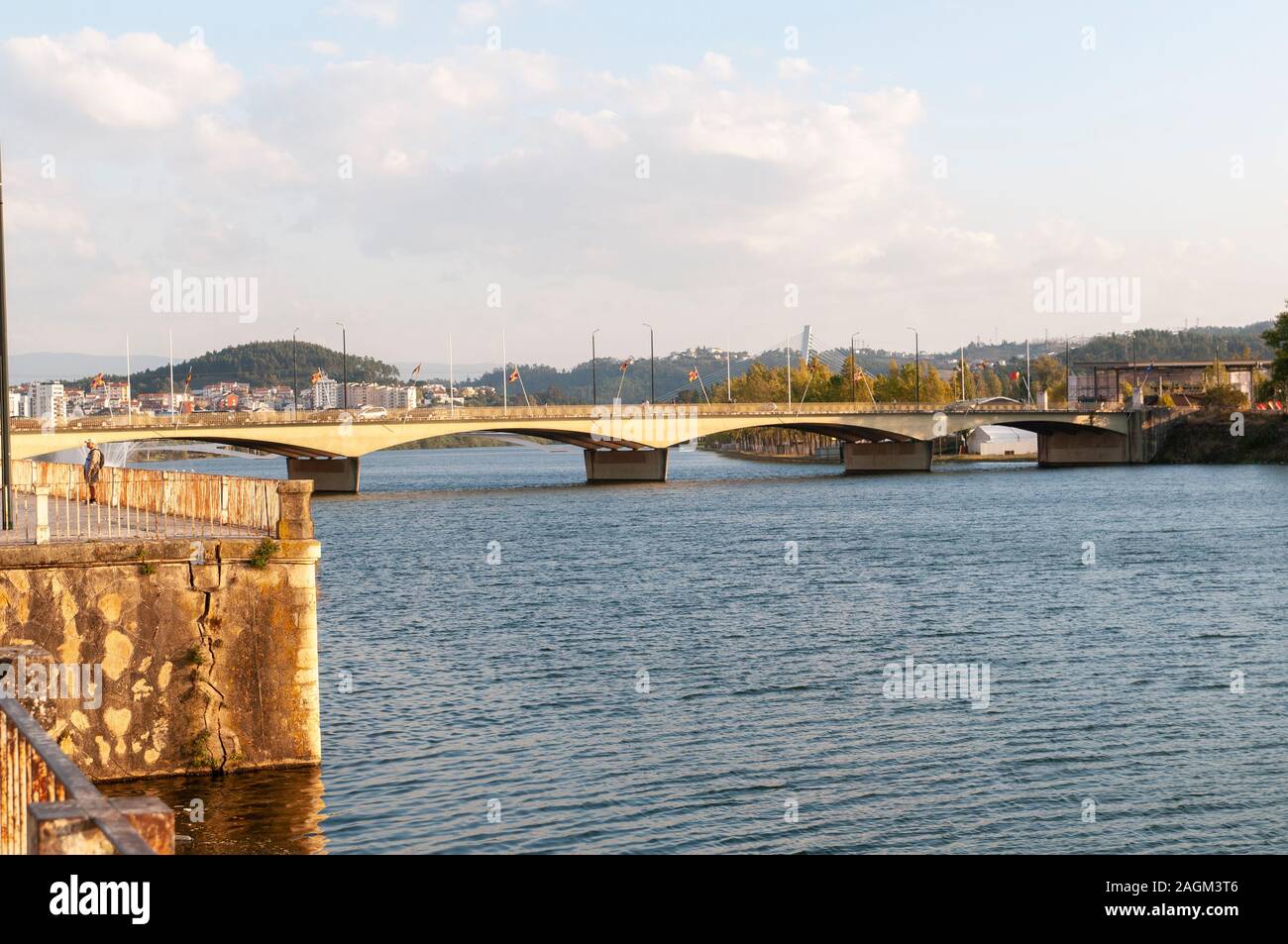 Santa Clara Bridge over the Mondego River, Coimbra, Portugal Stock ...