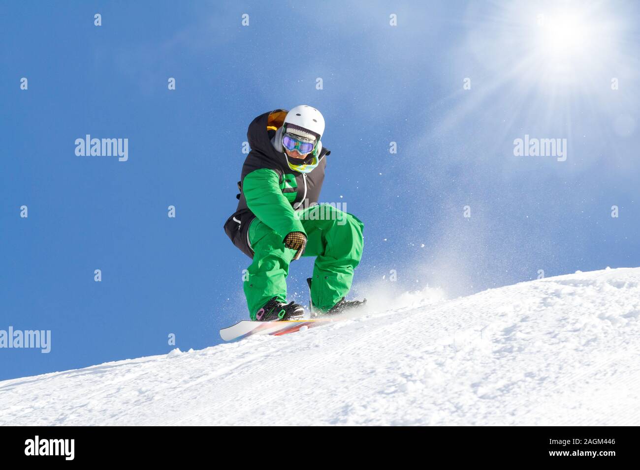 Snowboarding in fresh powder hi-res stock photography and images - Alamy