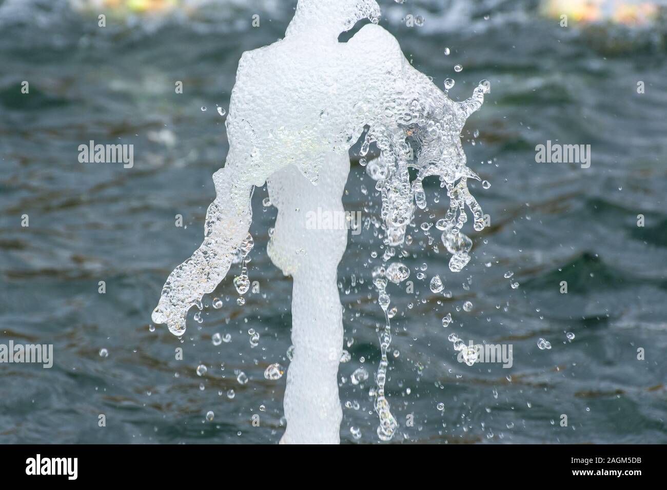Water fountain close up spray of refreshing, cool, water droplet design ...