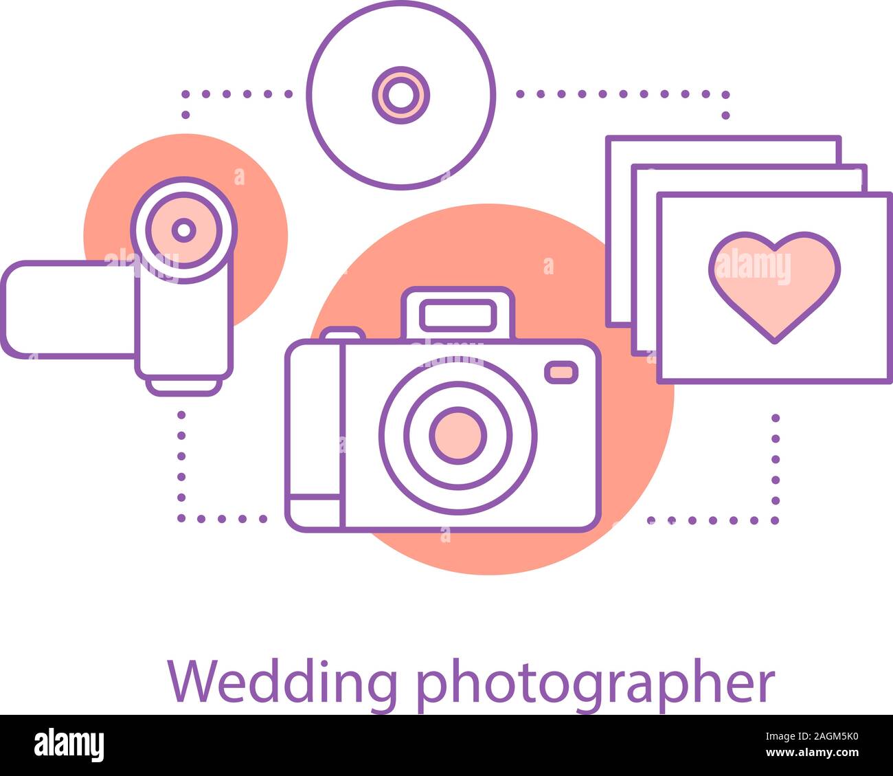 Wedding photographer and videographer concept icon. Photography ...