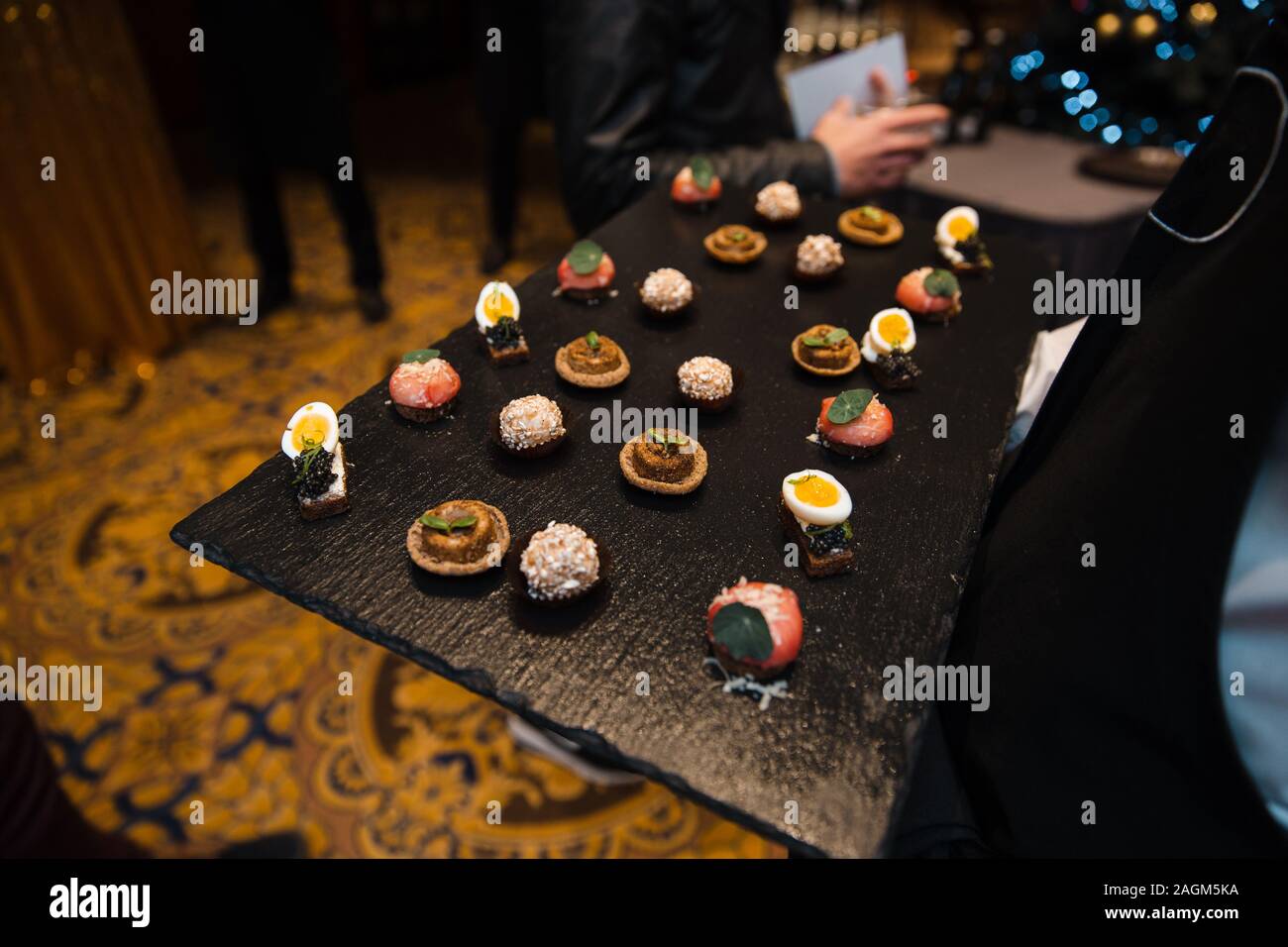 Snacks degustation in Eastern Europe Latvia Riga bar cafe restaurant ...