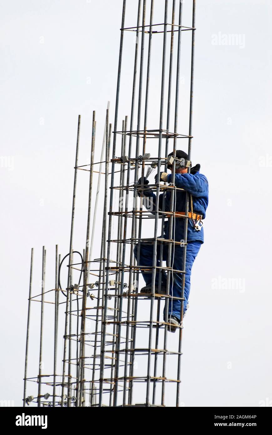 Builder on the construction site Stock Photo - Alamy