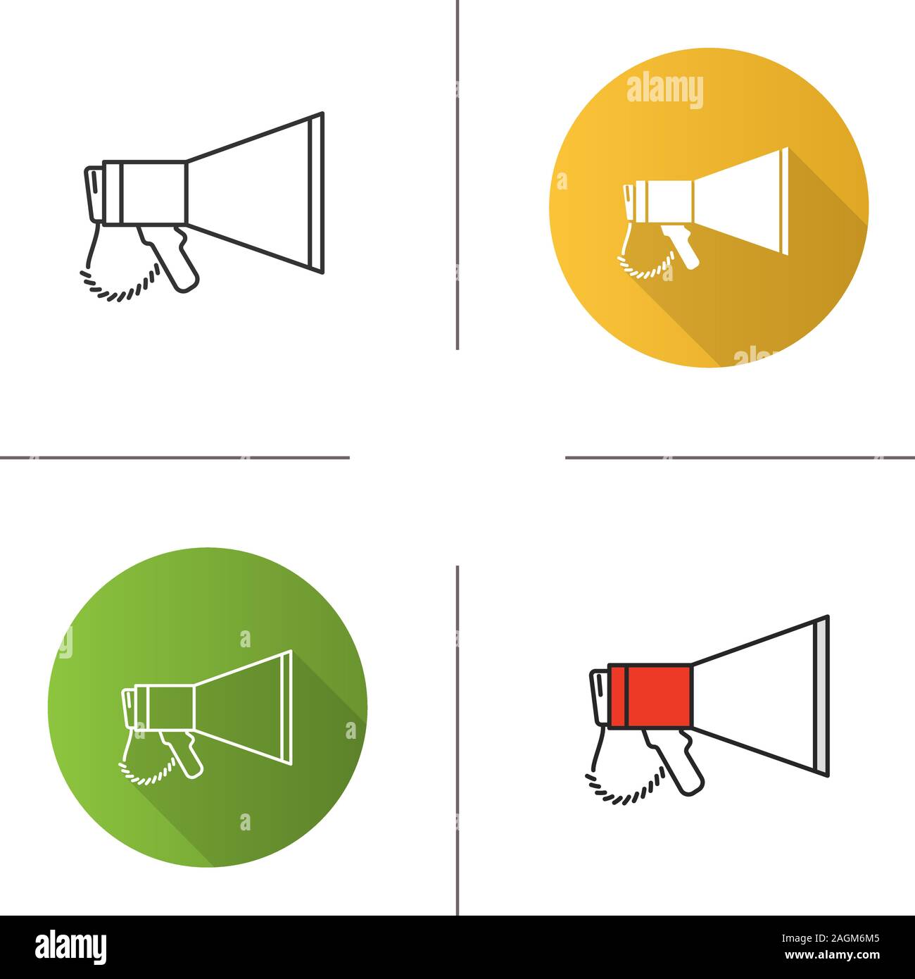 Megaphone icon. Breaking news. Announcement. Bullhorn. Flat design ...