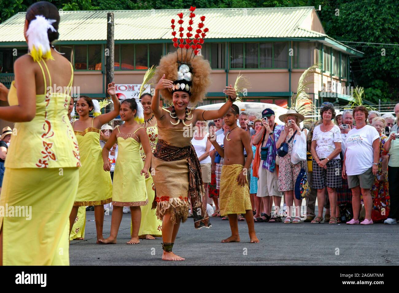 Tourist attraction young adult dancers in Pago Pago, American Samoa ...