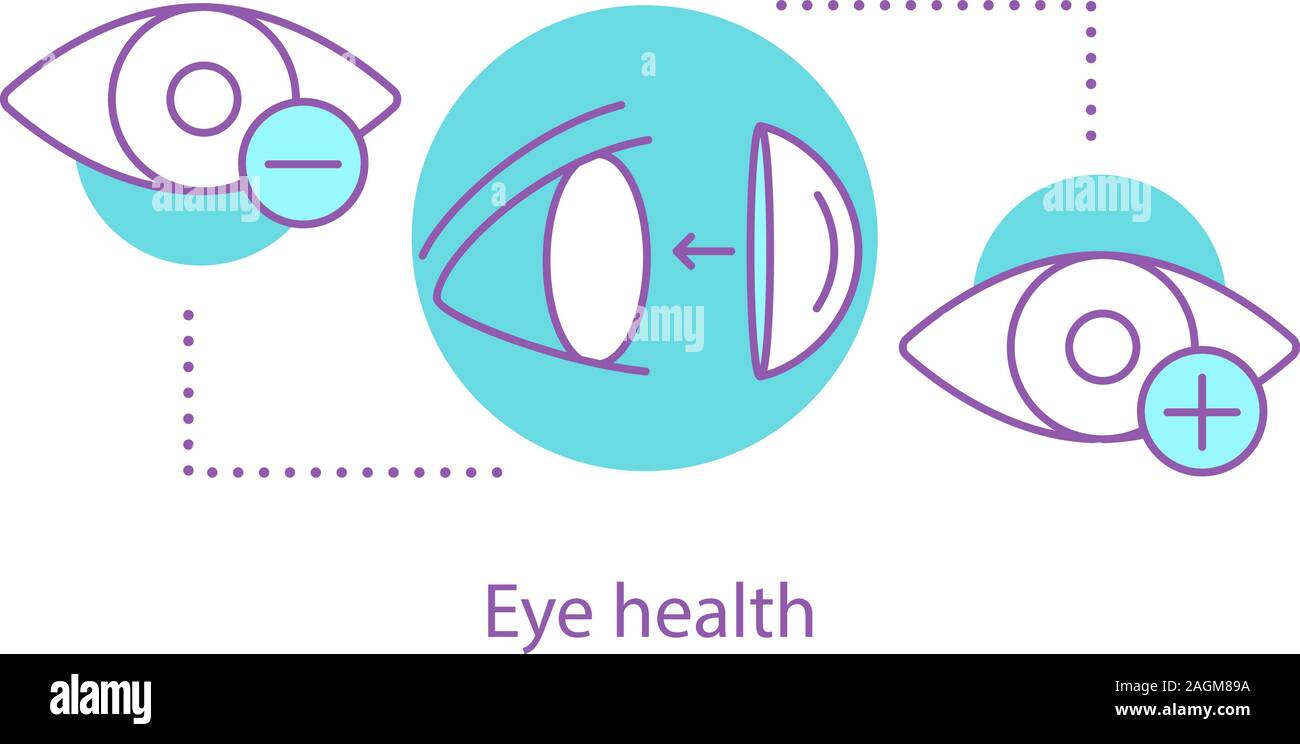 Eye health concept icon. Ophthalmology idea thin line illustration ...