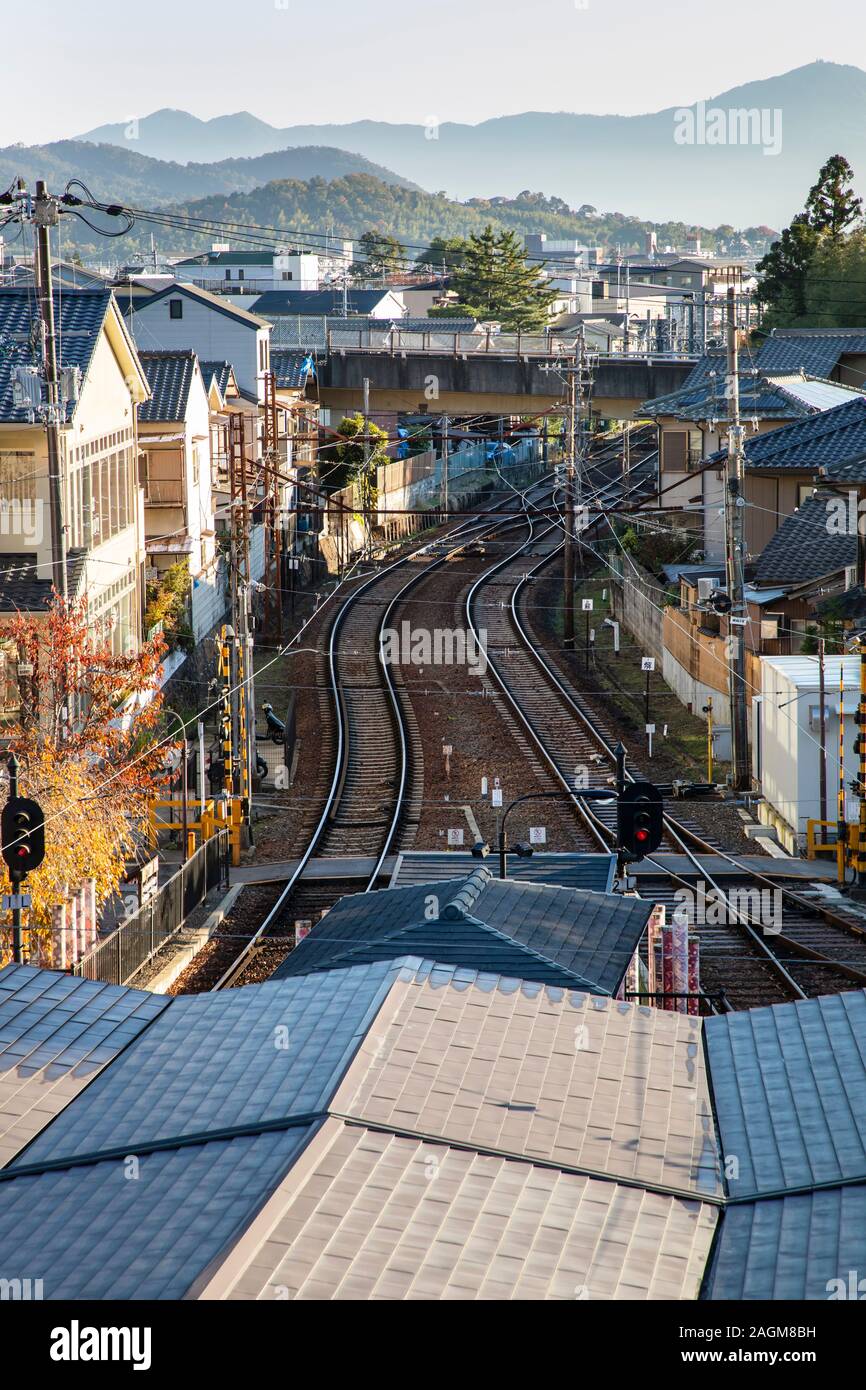 Kyoto train tram hi-res stock photography and images - Alamy
