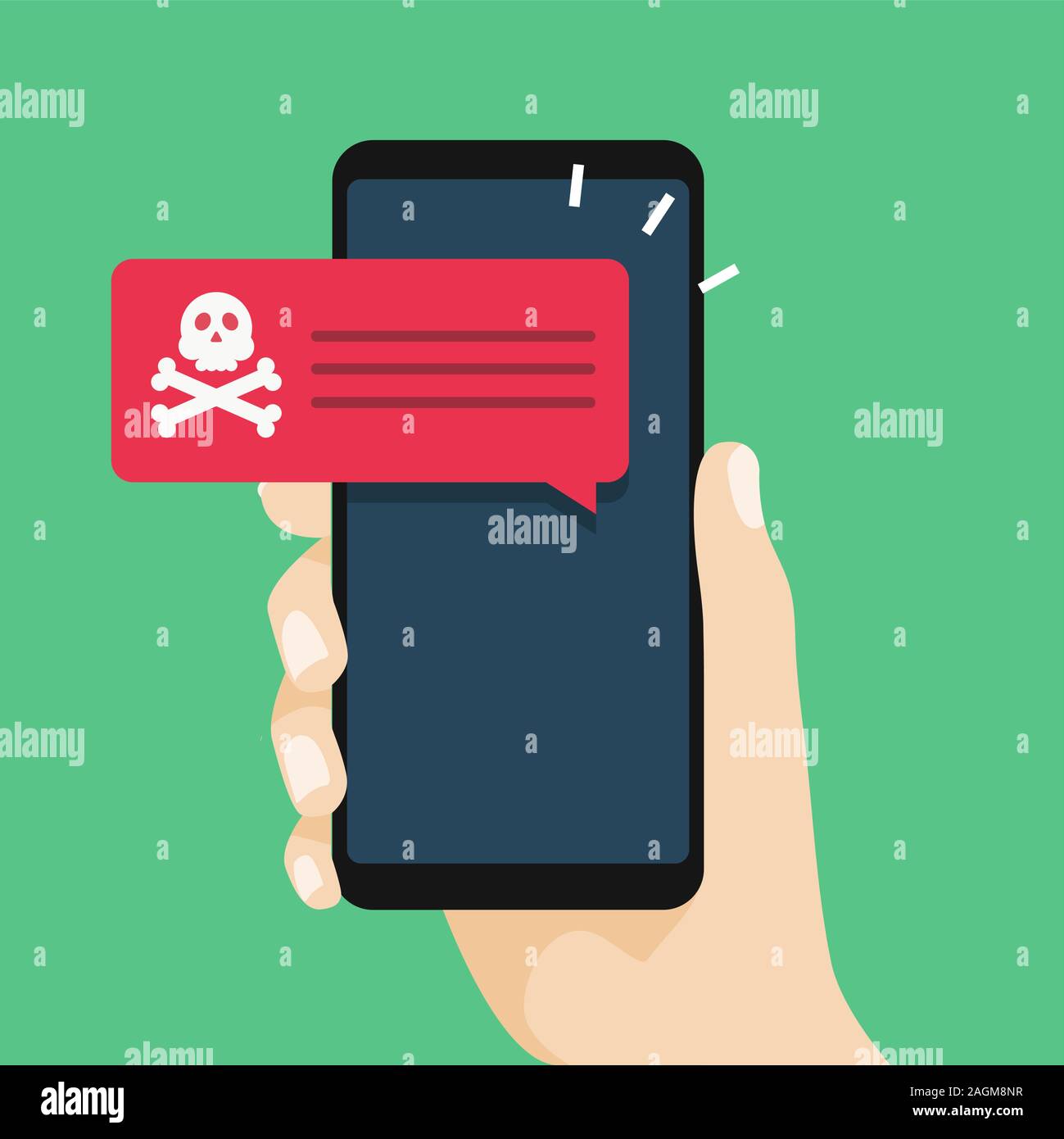 Malware virus ransomware red skull hi-res stock photography and images ...