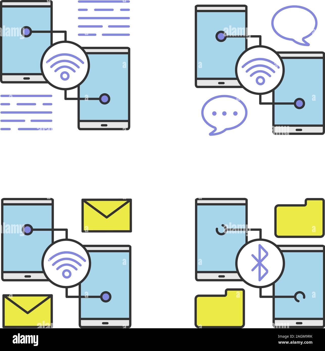 Wifi share chat bubble hi-res stock photography and images - Alamy