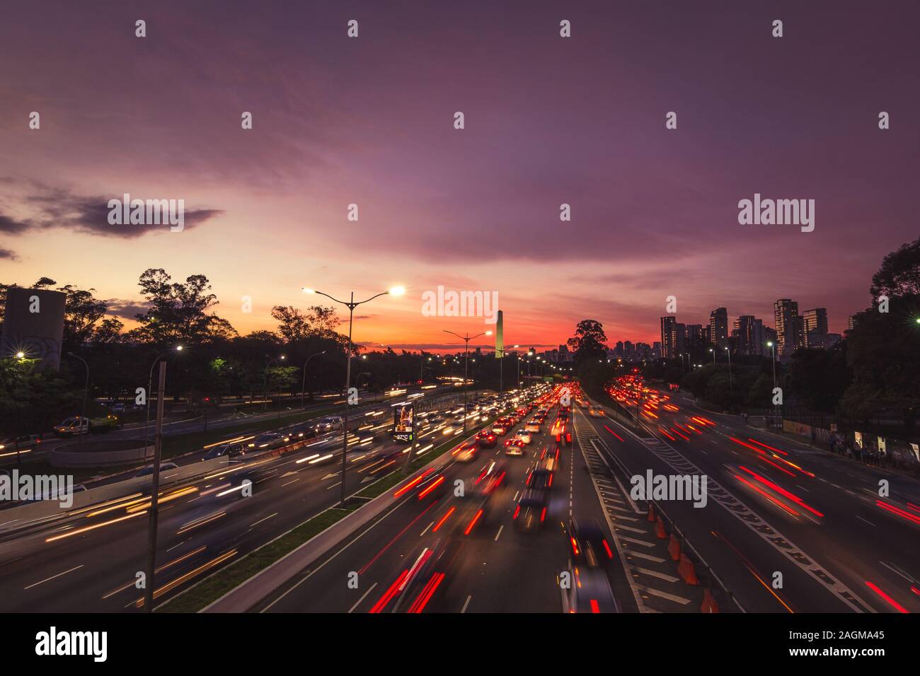Car Lights at Night Stock Photo - Alamy