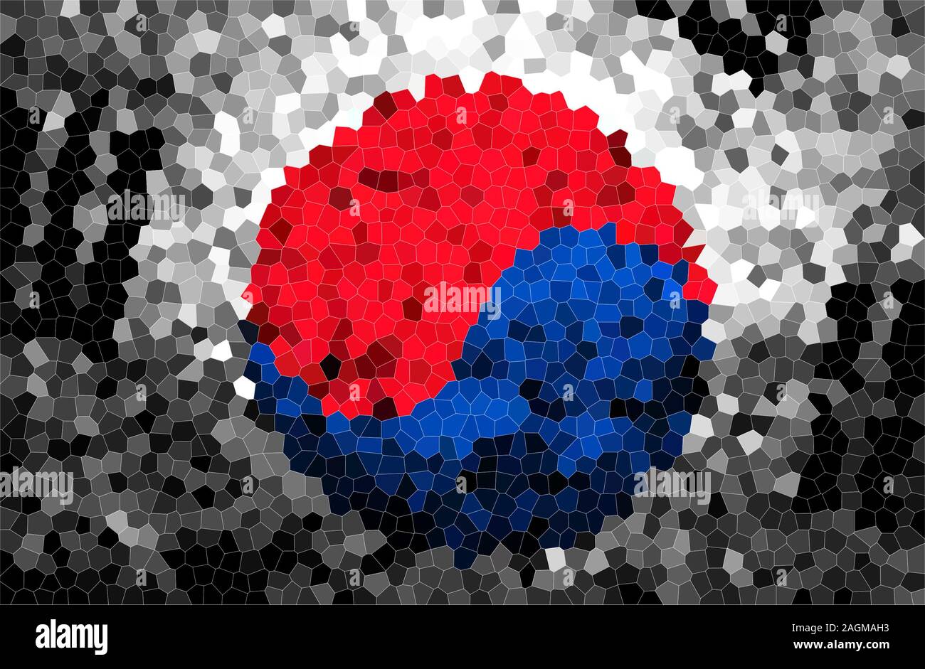 Stained glass country flag abstract background Stock Photo - Alamy