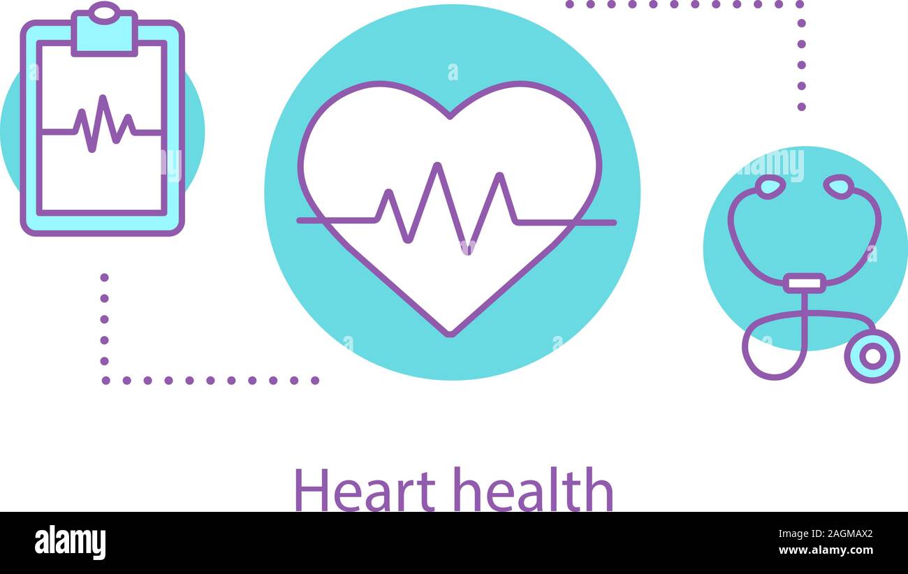 Heart Health Concept Icon Cardiovascular System Treatment Idea Thin