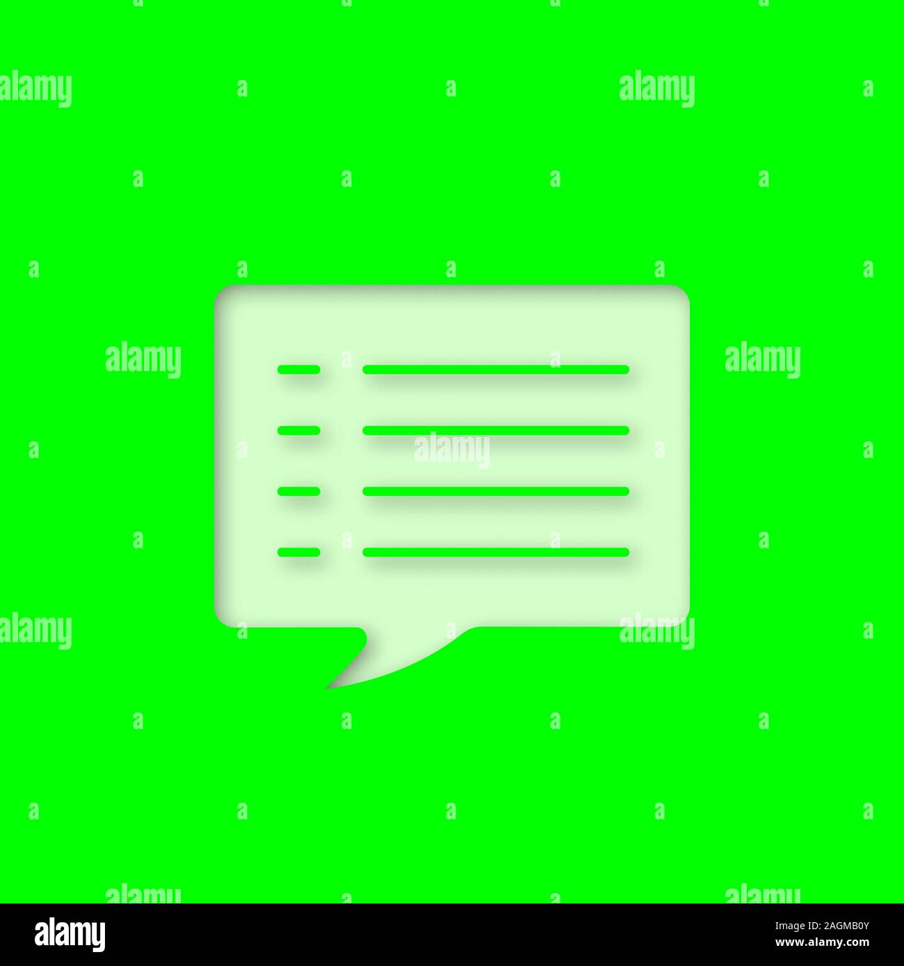 Speech bubble paper cut out icon. Chat box. Vector silhouette isolated ...