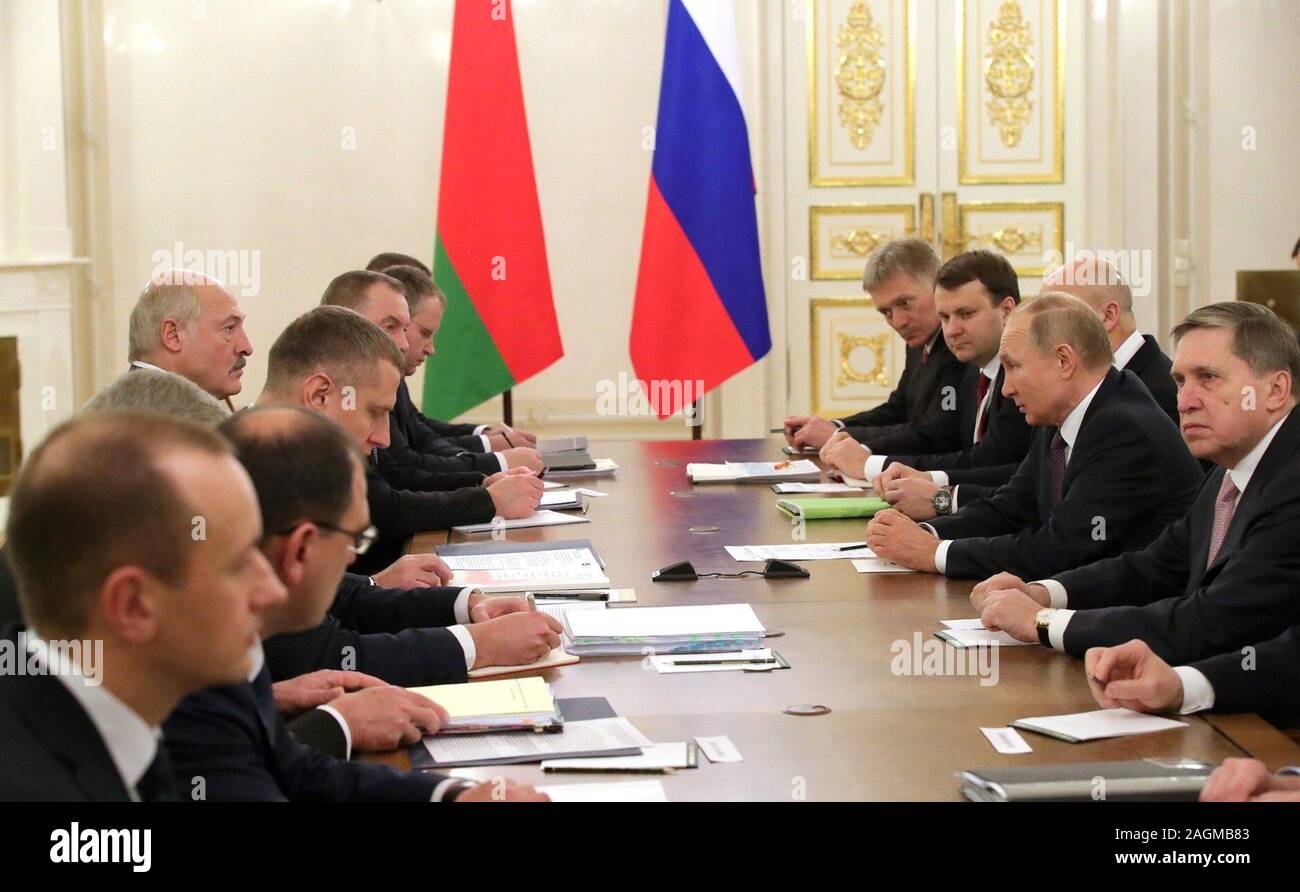 December 20, 2019. - Russia, Saint Petersburg. - Belarus' President ...