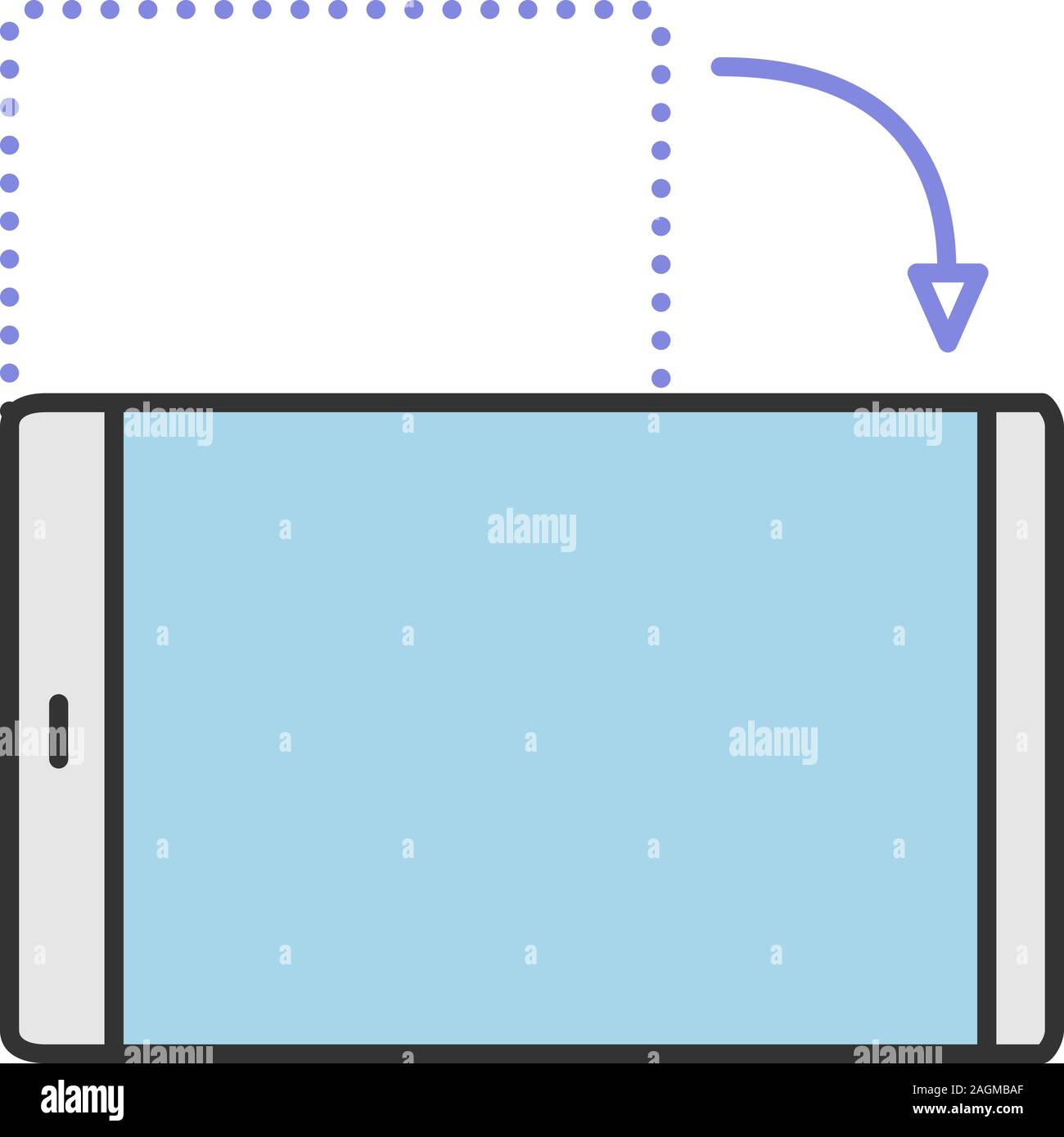 Smartphone screen rotation color icon. Screen orientation changing ...