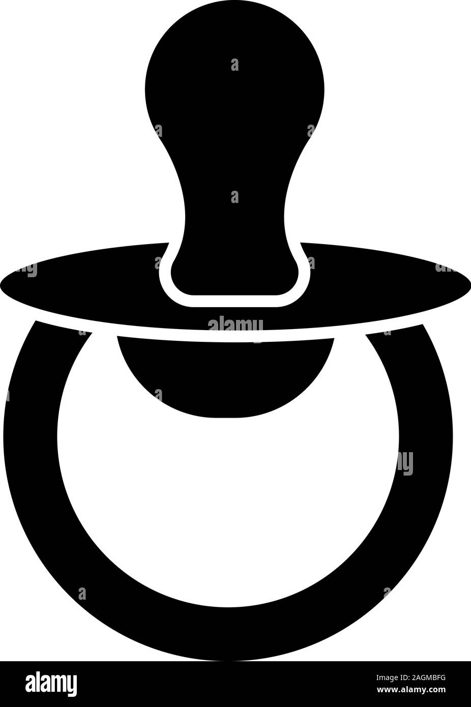 Baby Pacifier Silhouette Pacifier Baby Vector Vectors Hi Res Stock