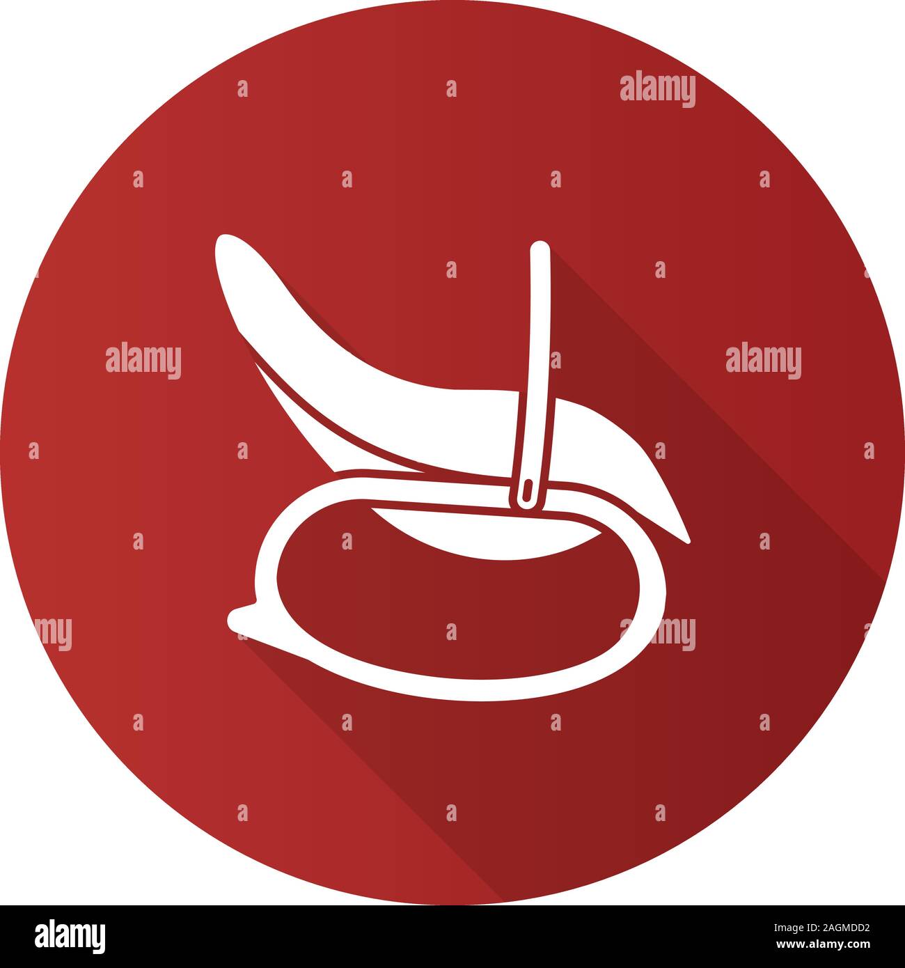 Baby rocking chair flat design long shadow glyph icon. Infant safety ...