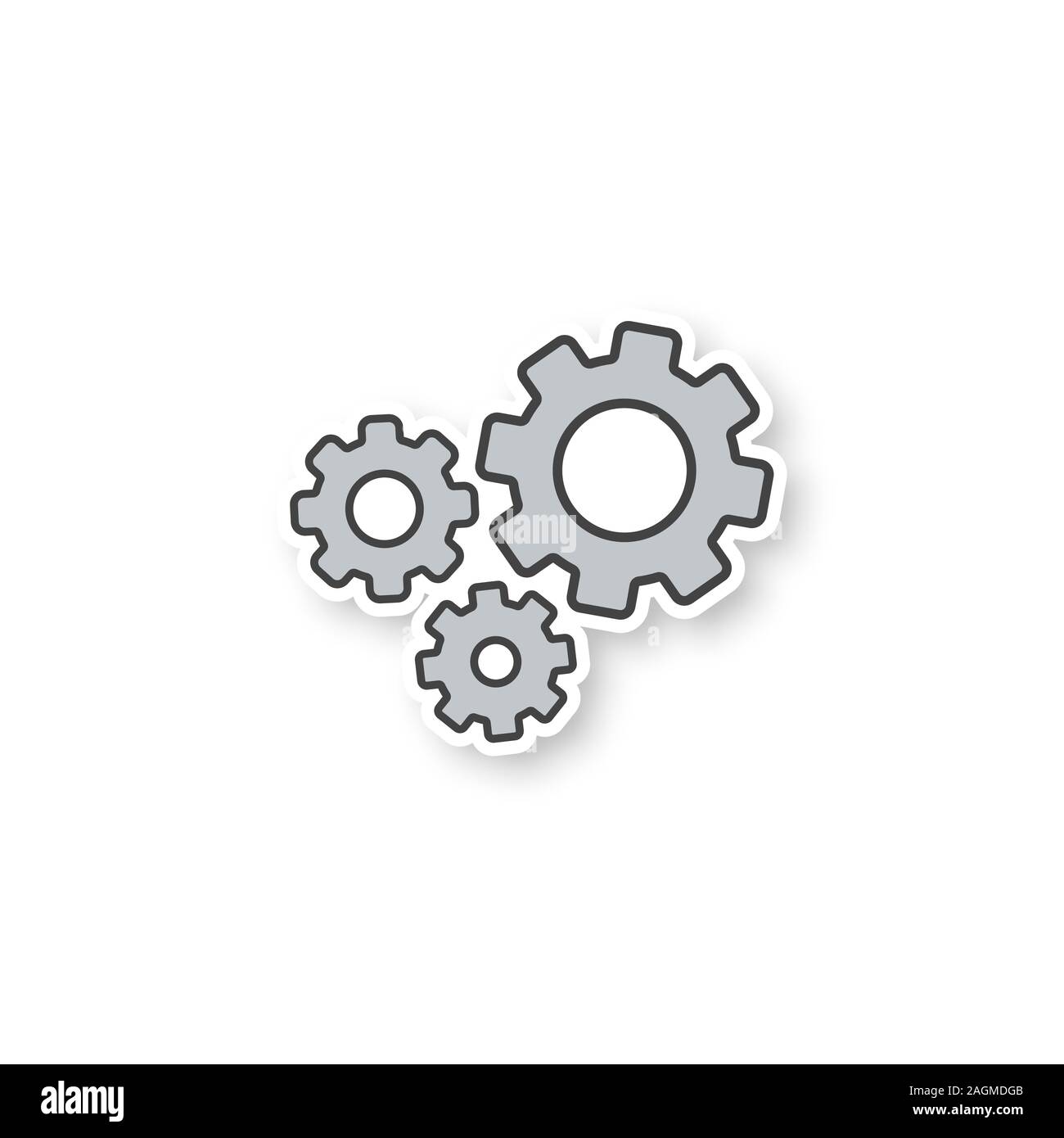 Cogs Sticker High Resolution Stock Photography and Images - Alamy