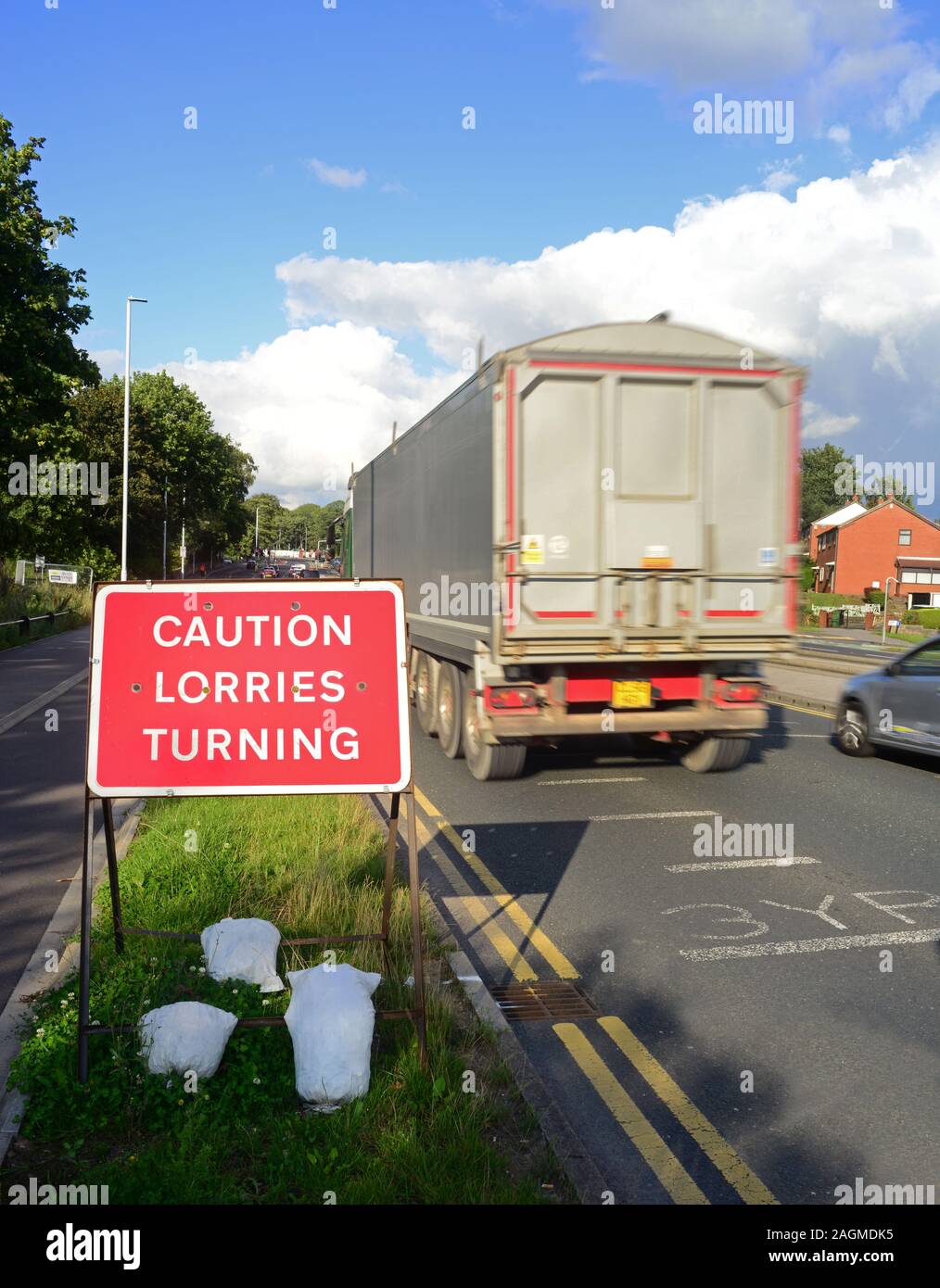 Uk Lorry Hazard Sign High Resolution Stock Photography and Images - Alamy